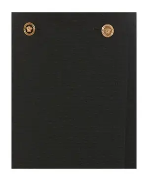 Versace Medusa Head Button Wrap Mini Skirt