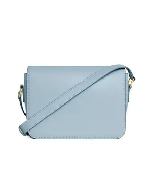 Celine Teen Triomphe Bag In Shiny Calfskin - Gray