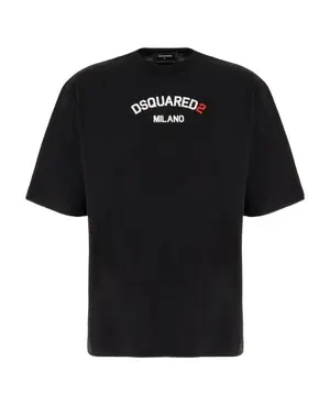 Dsquared2 Logo Printed Loose-fit T-shirt - Black
