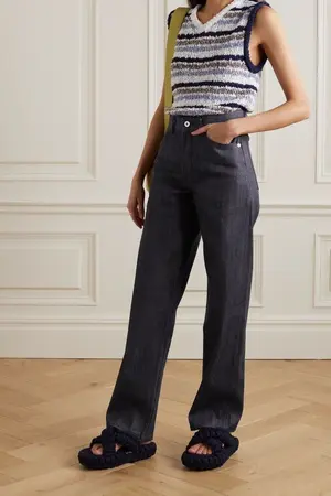 JIL SANDER Logo Patch Straight-leg Jeans - Black