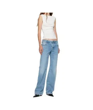 ST. AGNI Faded Five-pocket Jeans
