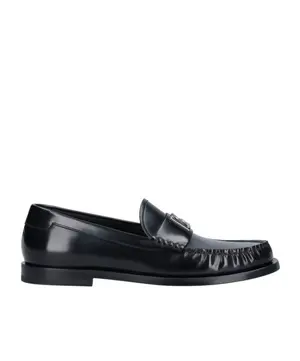 Dolce & Gabbana Logo Plaque Gathered Detail Loafers