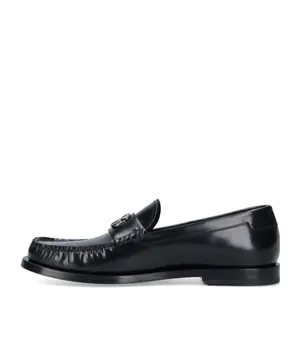Dolce & Gabbana Logo Plaque Gathered Detail Loafers
