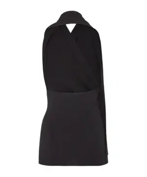 Fendi Cotton And Silk Knit Top With Scarf Detail