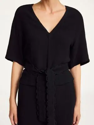 BY MALENE BIRGER V-neck Belted Shirt