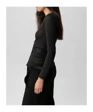 ANN DEMEULEMEESTER Round Neck Long Sleeve T-shirt