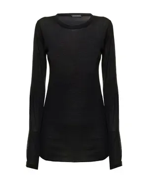ANN DEMEULEMEESTER Round Neck Long Sleeve T-shirt - No