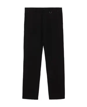 Burberry Button Detailed Straight Leg Trousers - Black