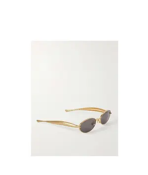 Bottega Veneta Oval Frame Sunglasses - Gray