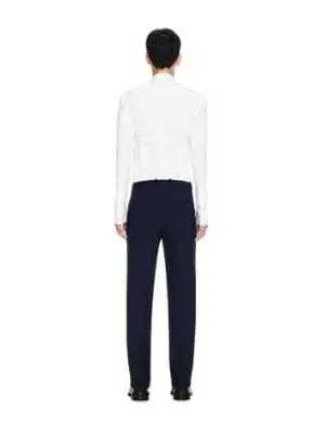Off-White Mid-rise Straight Leg Pants - Black