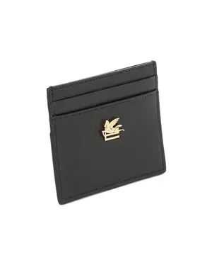Etro Leather Credit Card Holder With Pegaso
