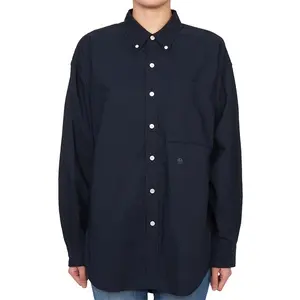 Nanamica Lapel Collar Long Sleeve Shirt - Deep Navy Blue