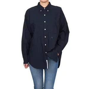 Nanamica Lapel Collar Long Sleeve Shirt - Deep Navy Blue