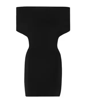 Jacquemus La Robe Cubista Off-shoulder Dress - Black