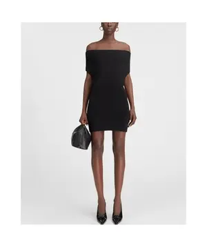 Jacquemus La Robe Cubista Off-shoulder Dress - Black