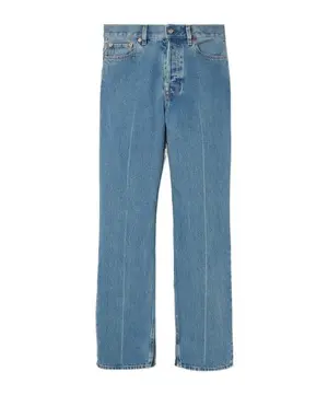 Gucci Logo Patch Low-rise Straight-leg Jeans