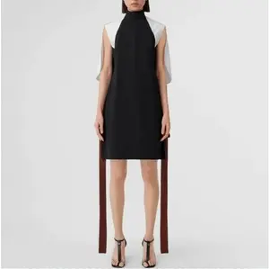 Burberry Sleeveless Mini Bib Dress