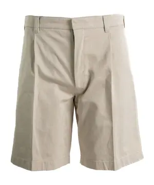 Prada Pleated Tailored Shorts - Limestone