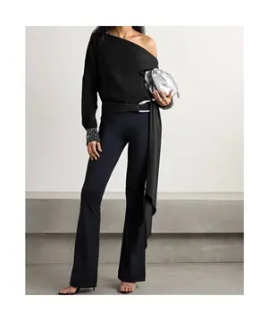 16Arlington Volante Off-the-shoulder Blouse With Crystal Embellishments