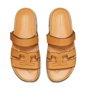 Tory Burch Ines Sport Slides - Camel