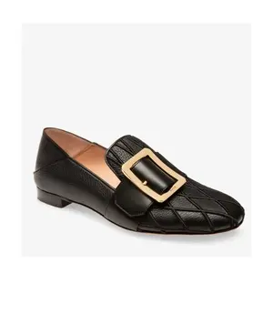 Bally Janelle Loafers With Gold Buckle