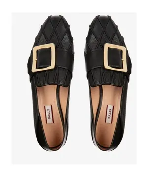 Bally Janelle Loafers With Gold Buckle