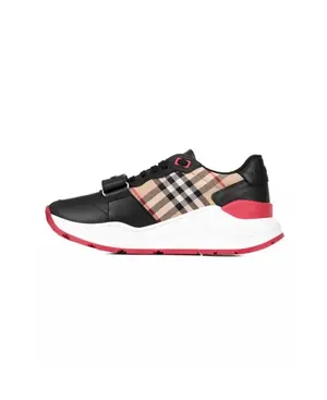 Burberry Vintage Check-print Low-top Sneakers With Logo Strap