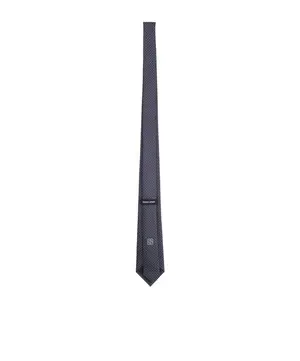 Giorgio Armani Logo Patch Neck Tie - Black