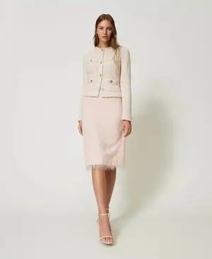 TWINSET Feather Detail Skirt
