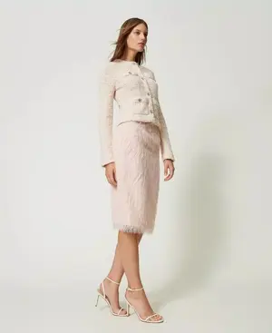 TWINSET Feather Detail Skirt