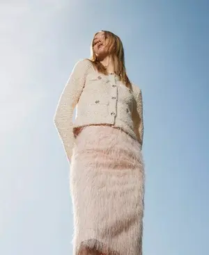 TWINSET Feather Detail Skirt