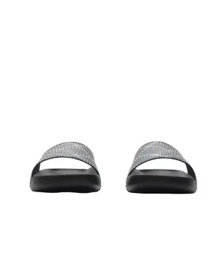 Burberry Checked Slip-on Slides - Black/calico
