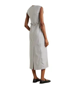 Loulou De Saison Wool Midi Dress - Gray