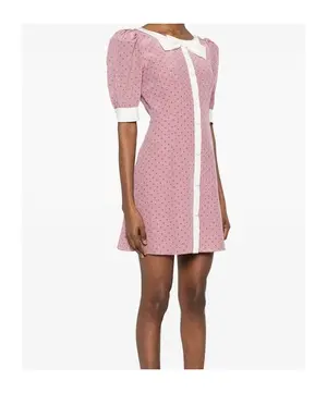 Alessandra Rich Polka Dot Mini Dress