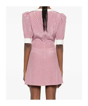 Alessandra Rich Polka Dot Mini Dress