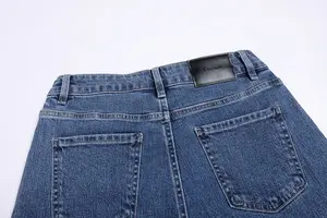 LIUREGALI Long Ribbon Detail Denim Shorts