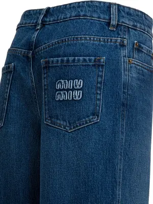 Miu Miu High Waisted Flared Jeans - Navy
