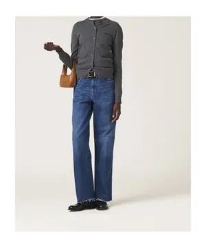 Miu Miu High Waisted Flared Jeans - Navy
