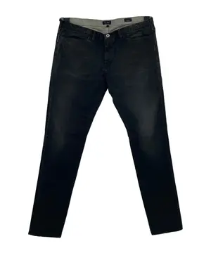 Emporio Armani Logo Detailed Jeans - Black