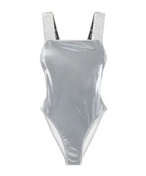 Versace Metallic One-piece Swimsuit - Silver
