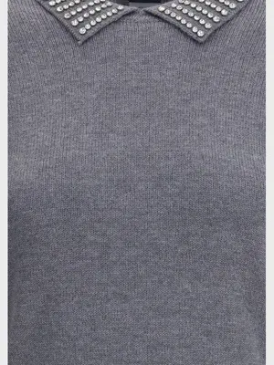 Pinko Embellished Collar Knitted Jumper