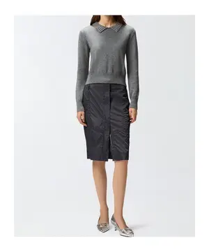 Pinko Embellished Collar Knitted Jumper