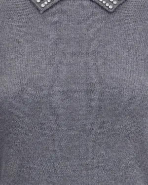 Pinko Embellished Collar Knitted Jumper
