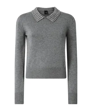 Pinko Embellished Collar Knitted Jumper