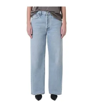 AGOLDE Agolde Low-Waisted Straight-Leg Jeans Light Blue