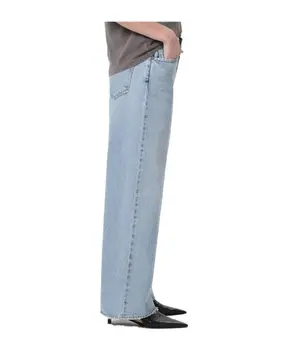 AGOLDE Low-waisted Straight-leg Jeans - Light Blue