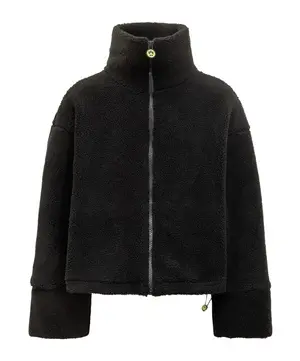 BARROW Ecofur Zip-up Jacket With Neon Logo Details