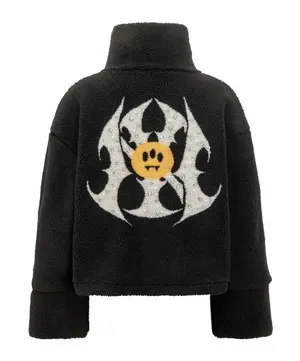 BARROW Ecofur Zip-up Jacket With Neon Logo Details
