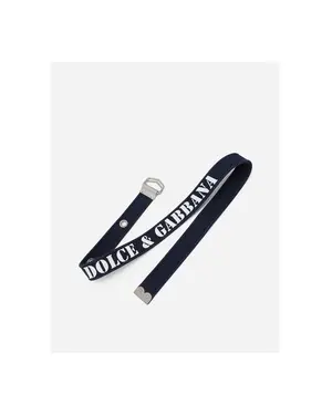 Dolce & Gabbana Branded Tape Belt - Black