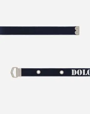 Dolce & Gabbana Branded Tape Belt - Black